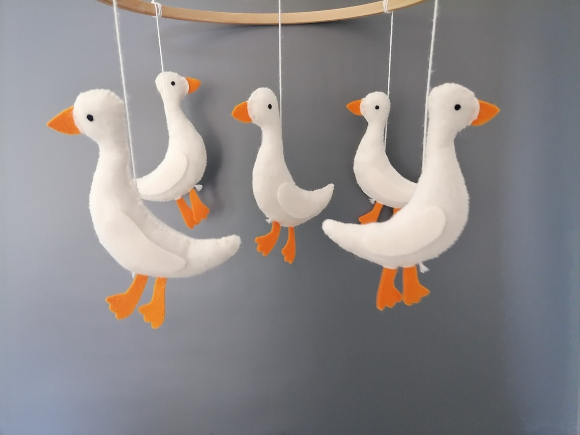 Goose Mobile for Crib,felt Geese Cot Mobile, Duck Baby Mobile, Nursery ...