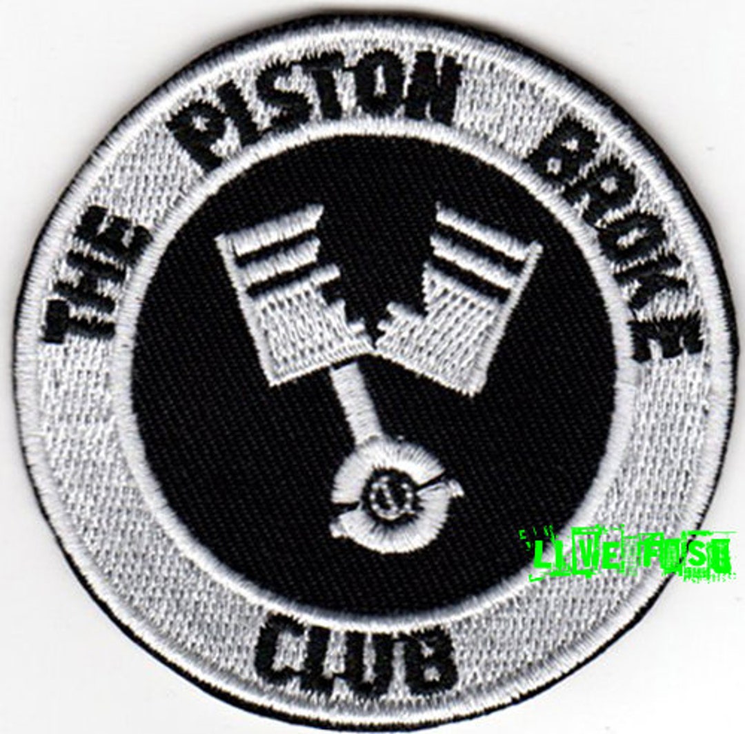 The Piston Broke Club Patch Cafe Racer Motorcycle Biker Mods Vs Rockers ...