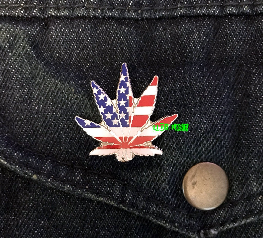 MARIJUANA LEAF POT Leaf Pin Lapel Pin Jacket Pins Vintage Americana ...