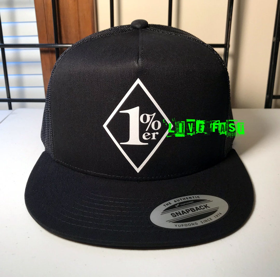 1%ER ONE PERCENTER Hat Trucker Hat Diamond Outlaw Biker Motorcycle ...
