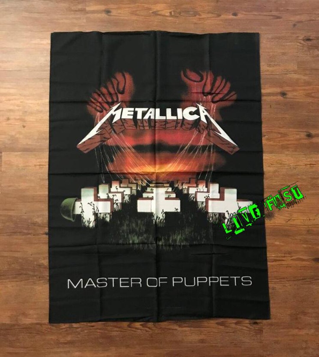 METALLICA - Master of Puppets Flag Banner Tapestry Fabric Poster Thrash ...
