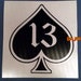 13 SPADE MOTORCYCLE Decal Sticker Vinyl Ace of Spades Retro Biker ...