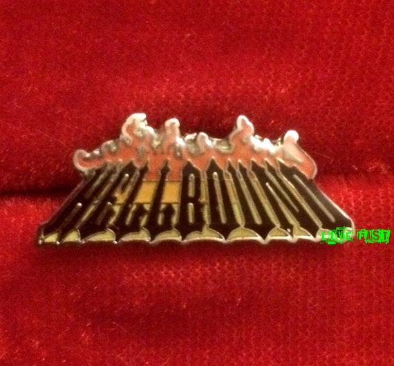 HELLBOUND LAPEL PIN 666 pentagram speed thrash black … - Gem