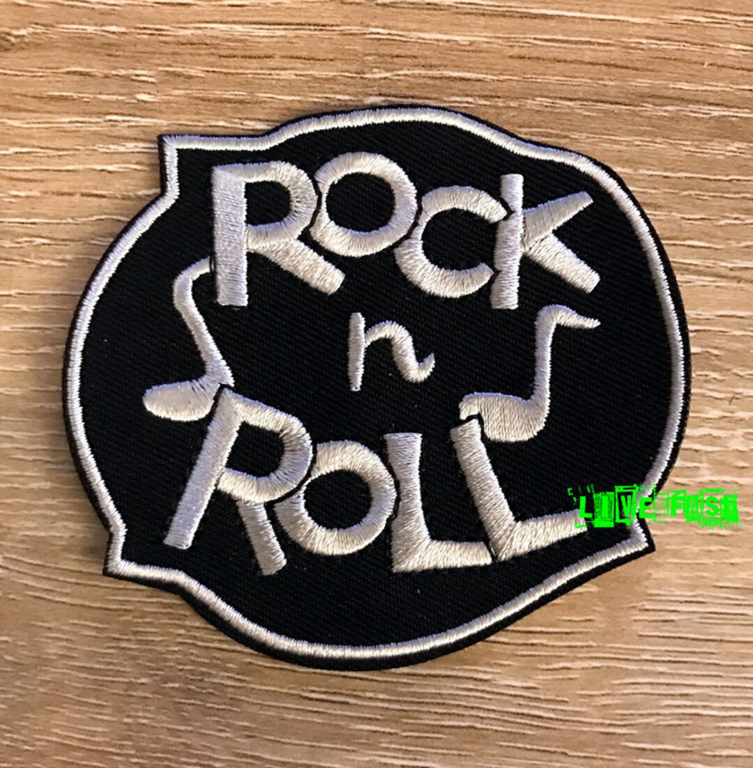 ROCK N ROLL PATCH 1950s Vintage Retro Psychobilly Greaser Hot Rod Hot ...