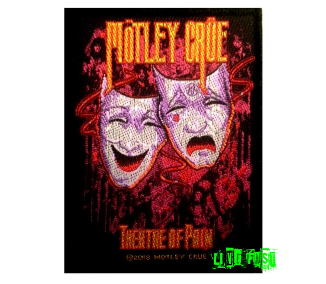 MOTLEY CRUE Allister Fiend Patch Woven Glam Rock Hair Metal Official ...