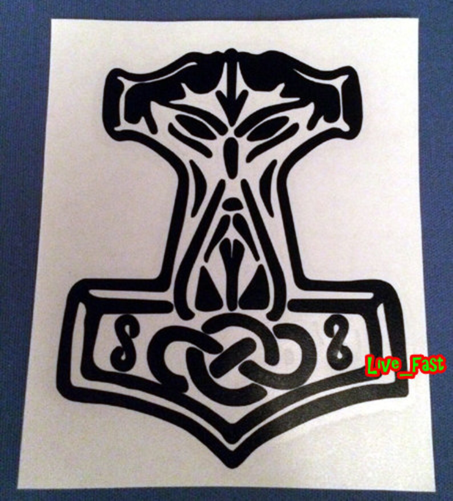 THORS HAMMER Decal Sticker Vinyl Mjolnir Asatru Pagan Odin - Etsy
