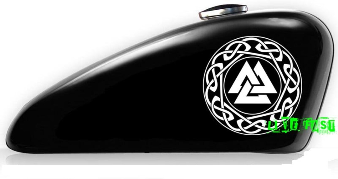 VALKNUT RUNE SYMBOL Decal Vinyl Sticker Asatru Nordic Rune Amulet Norse ...
