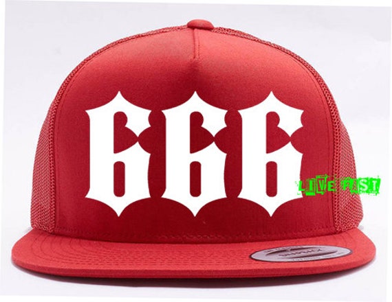 666 HAT TRUCKER HAT beast baphomet satan black metal death | Etsy
