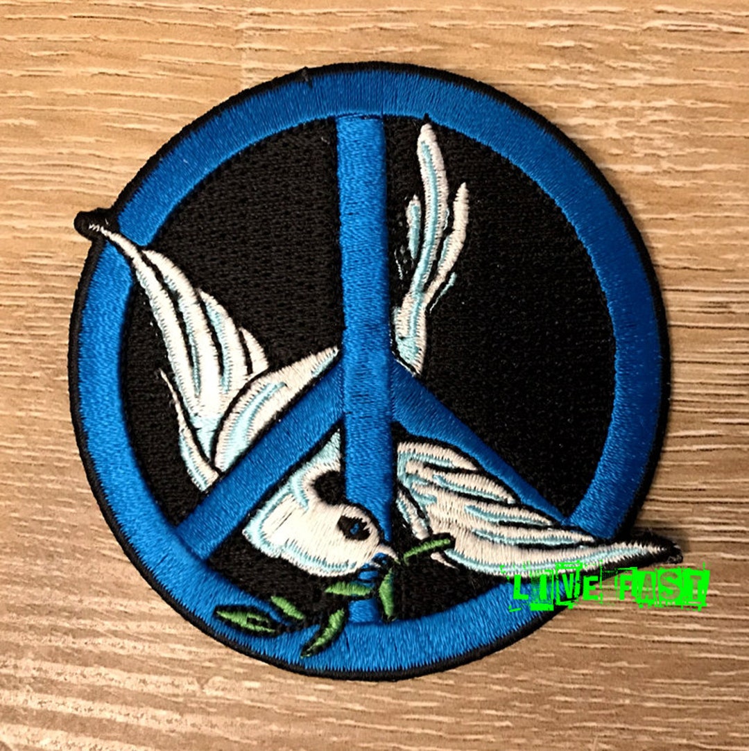 PEACE SIGN & DOVE Patch Hippie Jacket Bell Bottom Pants Patch ...