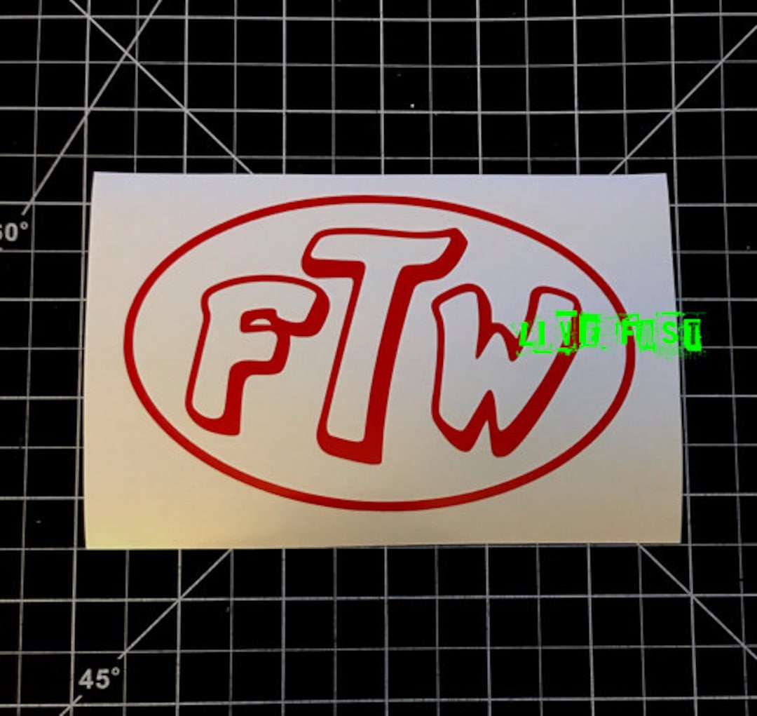 FTW DECAL STICKER Vinyl Biker Forever Two Wheels Chopper Motorcycle ...