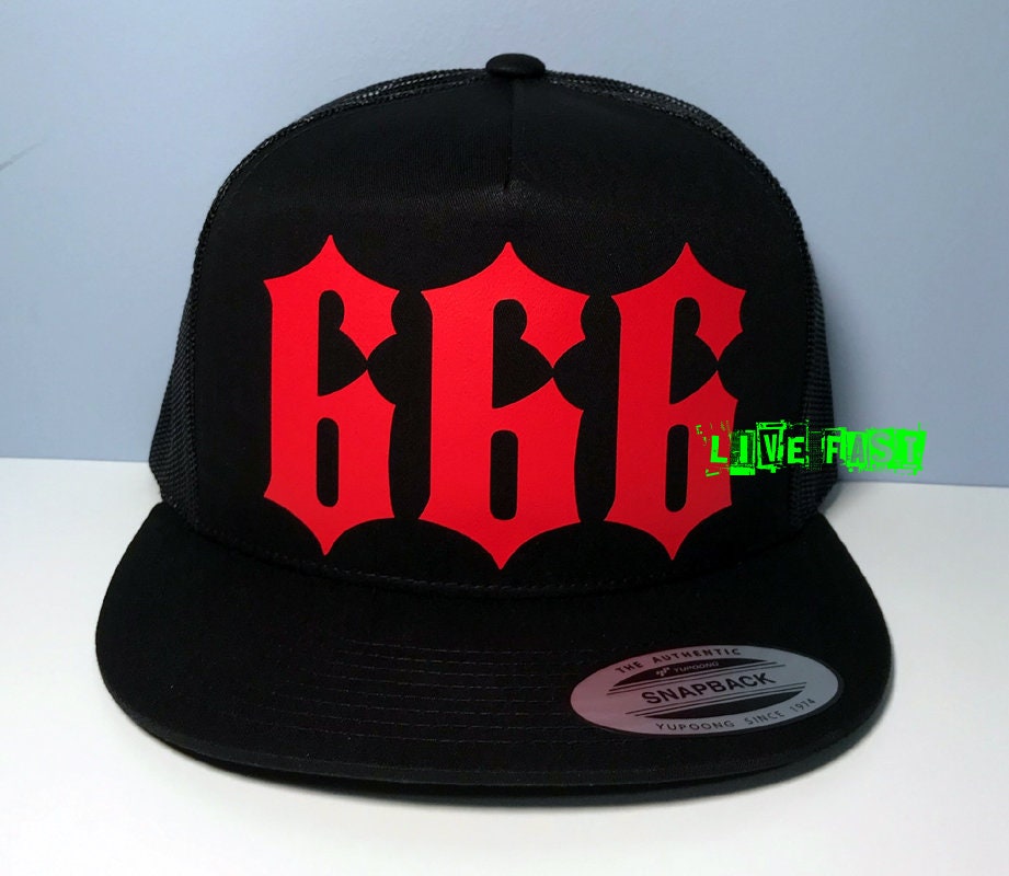 666 HAT TRUCKER HAT Beast Baphomet Satan Black Metal Death - Etsy