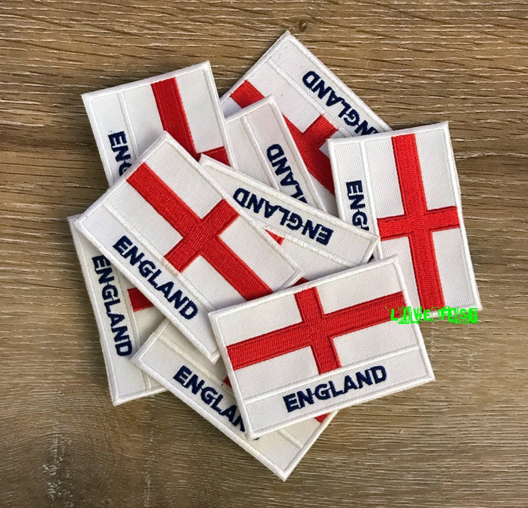 SAINT GEORGE CROSS Flag England Patch Lot 1 Dozen 12 Patches England ...