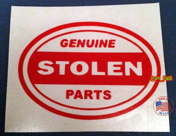GENUINE STOLEN PARTS Decal Sticker Vinyl Hot Rod Rat Rod - Etsy