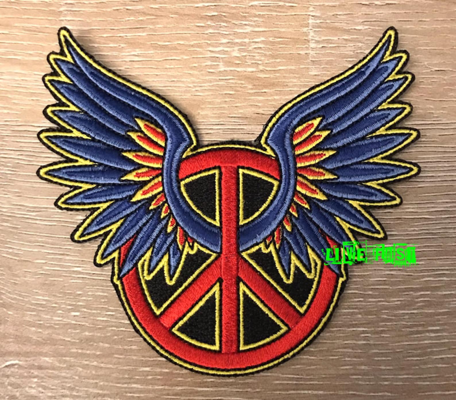 PEACE SIGN With Wings Patch Hippie Jacket Bell Bottom Pants - Etsy