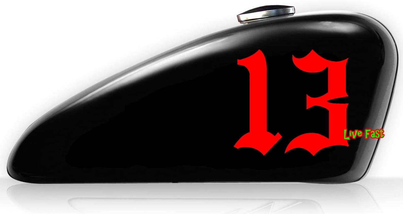 NUMBER 13 DECAL STICKER Outlaw Biker Custom Chopper Motorcycle - Etsy ...