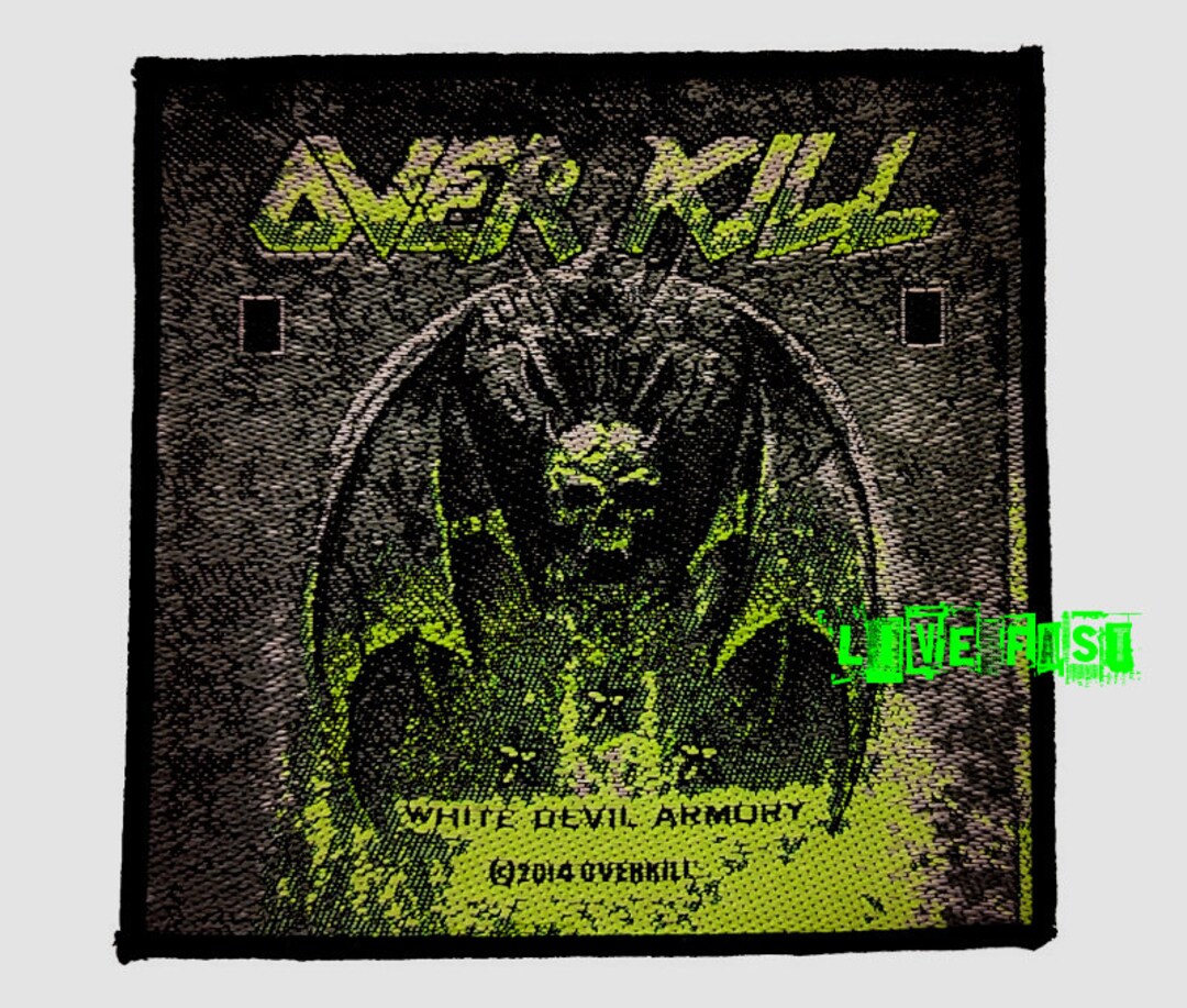 OVER KILL White Devil Armory Patch Woven Band Patch Thrash Metal Speed Metal - Etsy