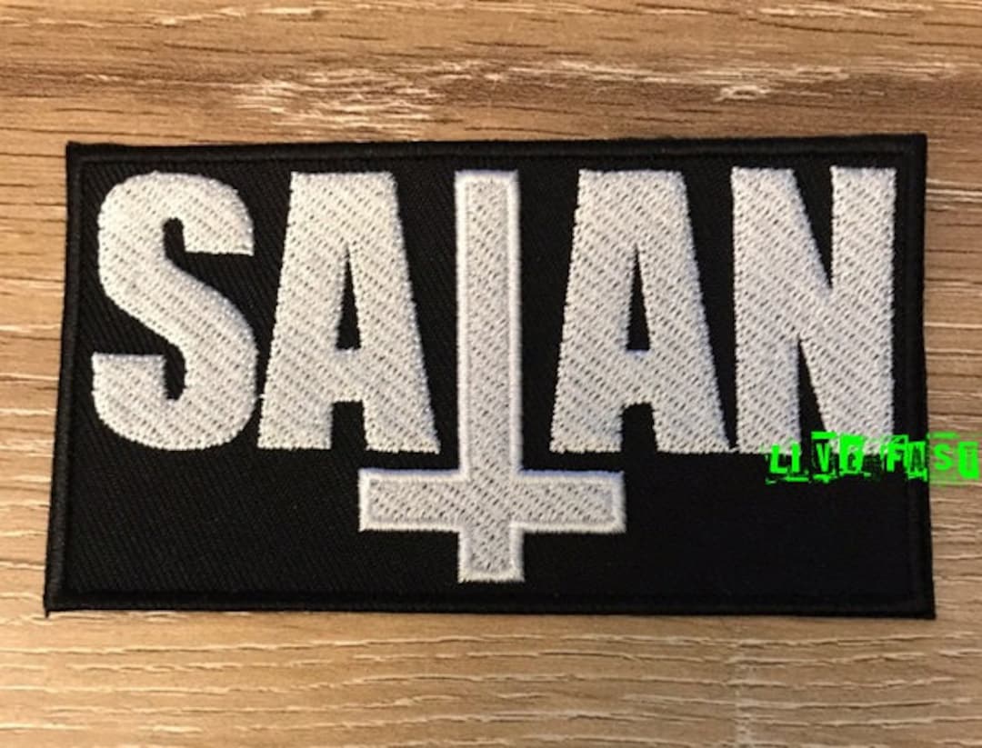 SATAN PATCH EMBROIDERED Baphomet 666 Black Metal Death Metal Battle ...