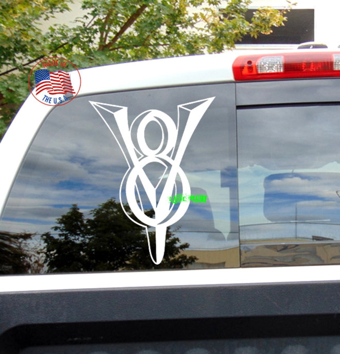 V8 EMBLEM BADGE Decal Sticker Vinyl Flathead Engine Hot Rod - Etsy