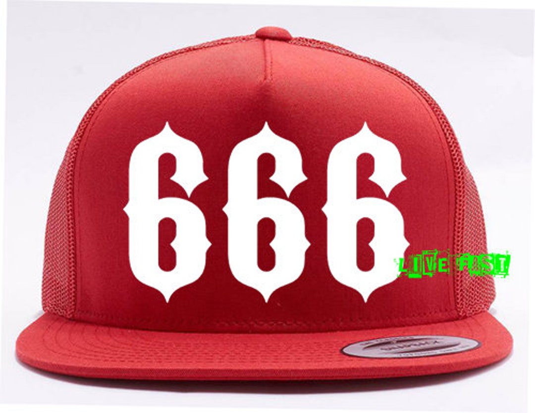666 HAT TRUCKER HAT Beast Baphomet Satan Black Metal Death - Etsy