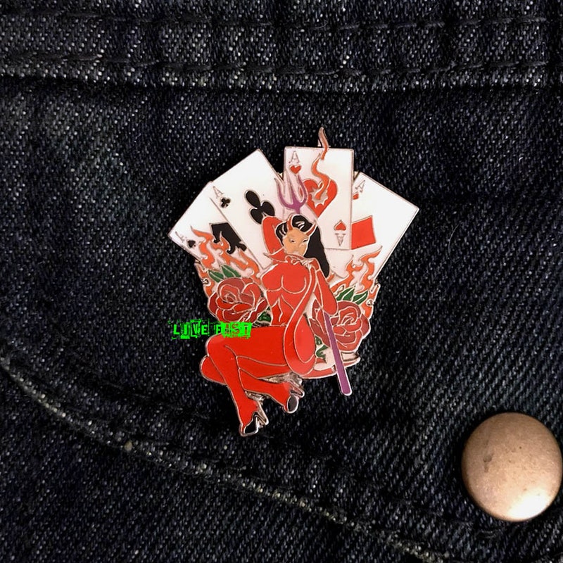 Devil Pin - Etsy