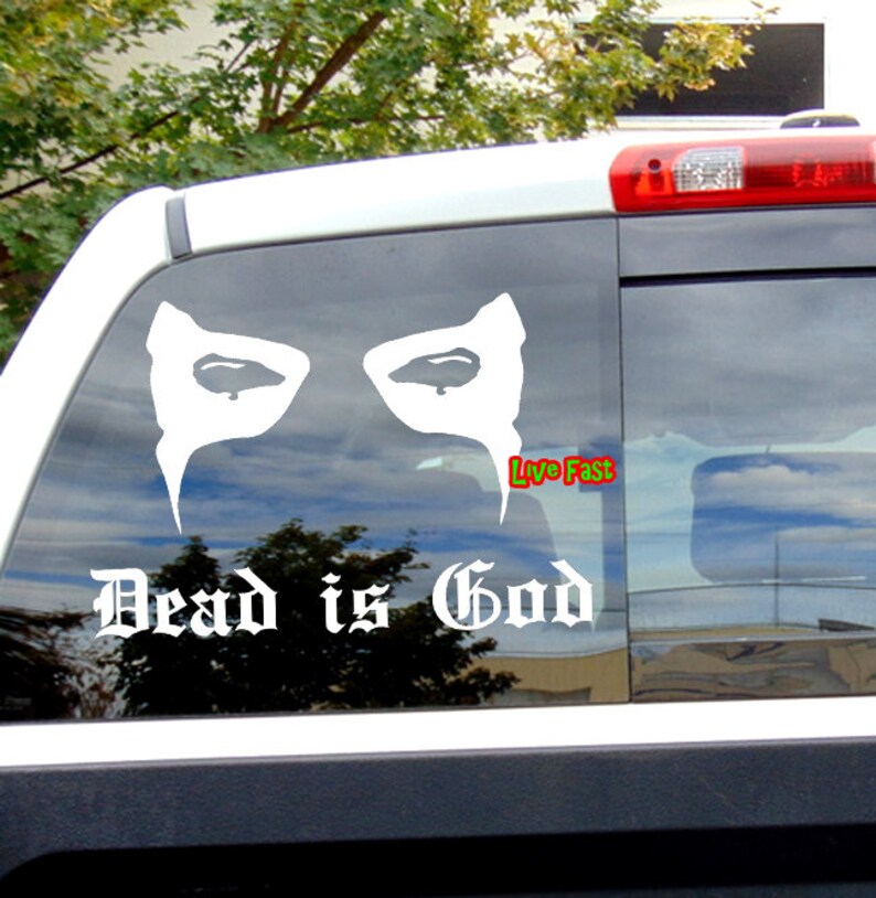 DEAD IS GOD Decal Sticker Vinyl Black Metal Mayhem Euronymous - Etsy