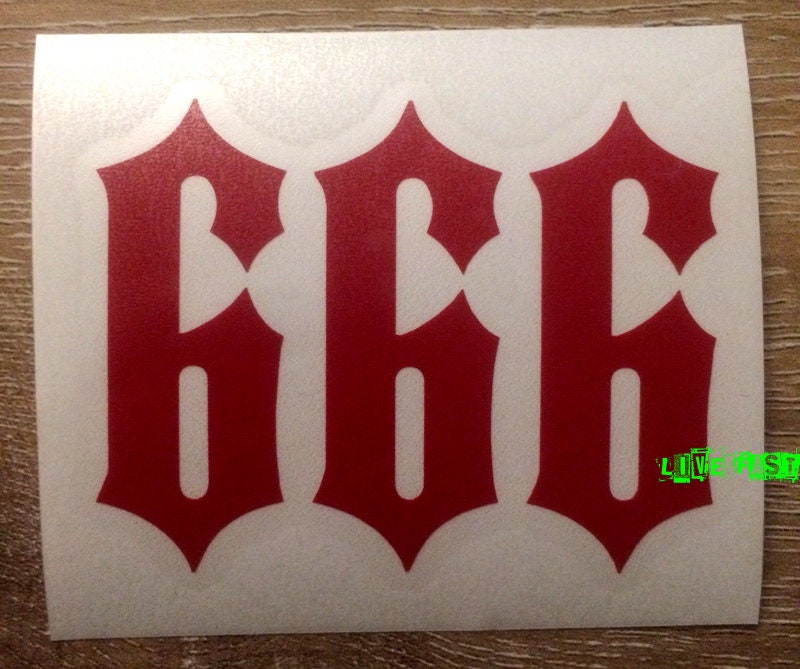 666 DECAL STICKER Outlaw Biker Custom Chopper Motorcycle Gas Tank Art ...