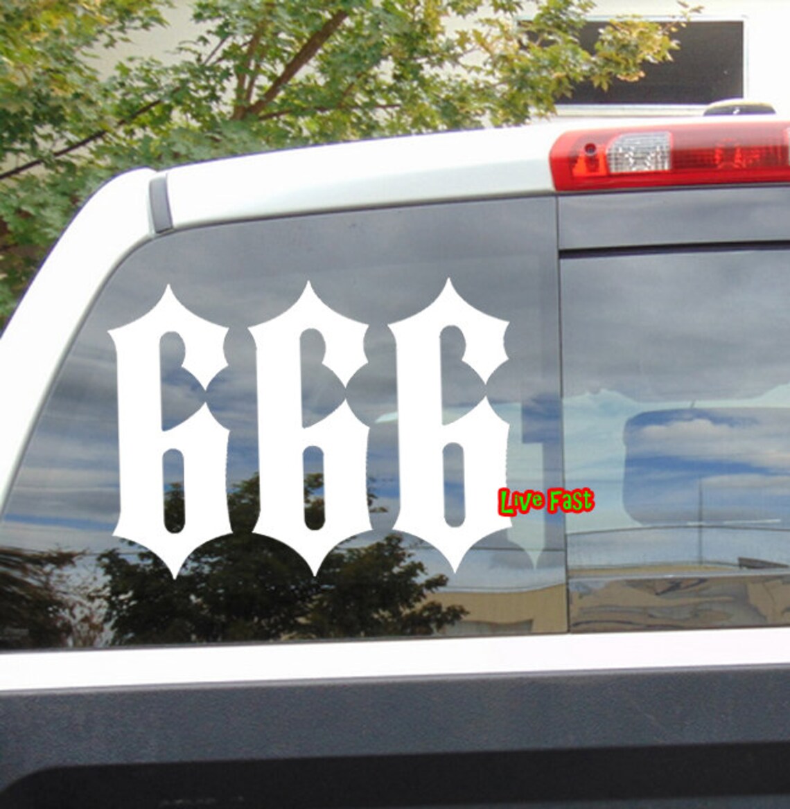 666 DECAL STICKER Outlaw Biker Custom Chopper Motorcycle Gas Tank Art ...