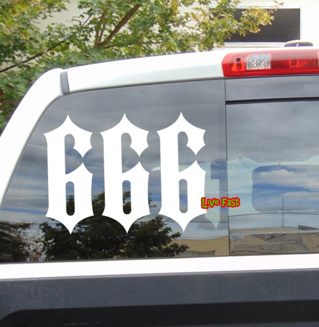 666 DECAL STICKER Outlaw Biker Custom Chopper Motorcycle Gas - Etsy