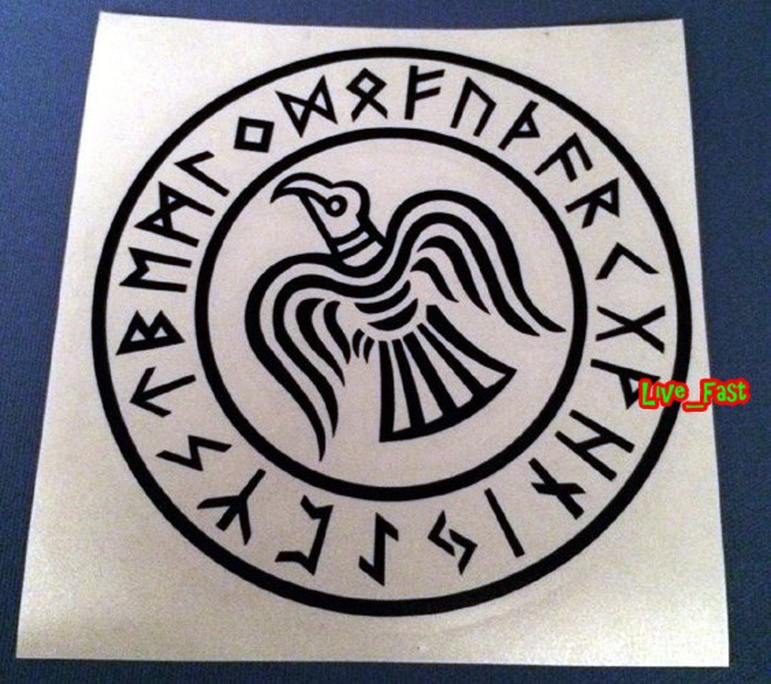VIKING RAVEN RUNE Vinyl Decal Sticker Asatru Nordic Rune - Etsy