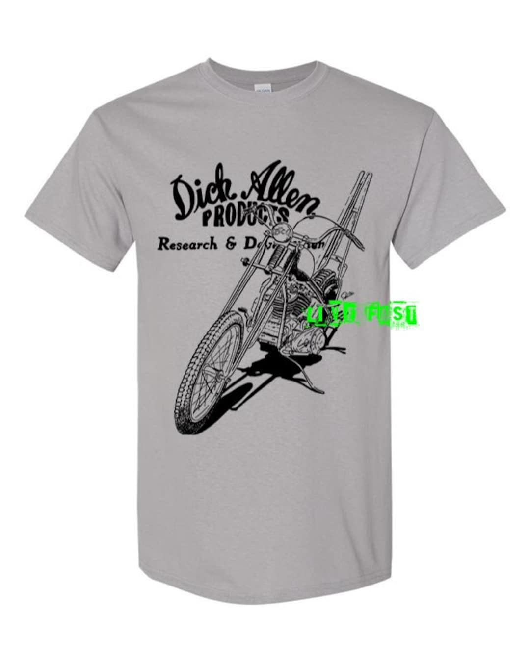 DICK ALLEN PRODUCTS T Shirt Vintage Retro Chopper Motorcycle Springer ...