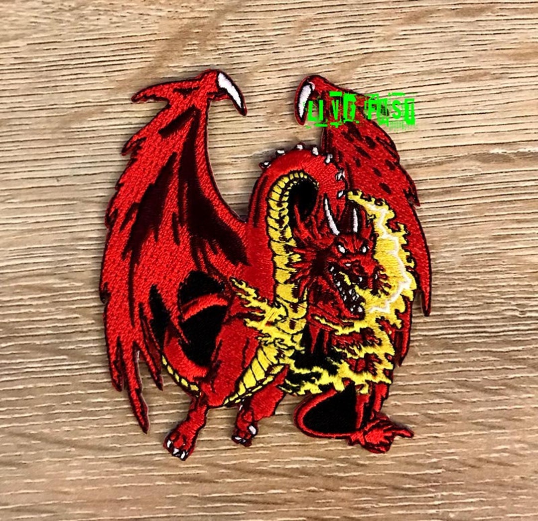 FIRE BREATHING DRAGON Patch Medieval Dragon Fantasy Art Celtic Pagan - Etsy