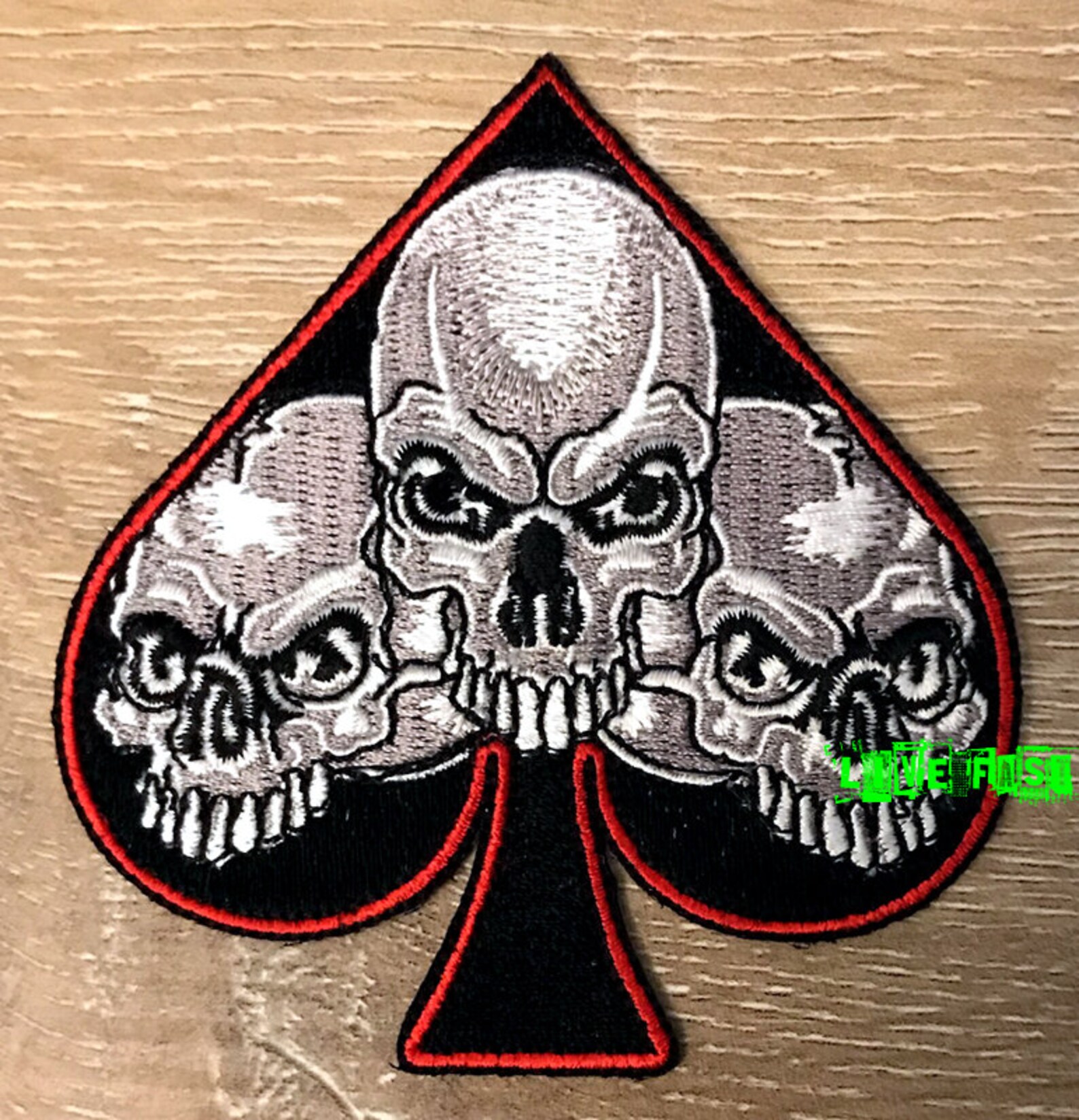 SPADE & SKULLS PATCH Biker Gambler Outlaw Rocker Vest Jacket - Etsy