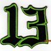 13 NUMBER THIRTEEN PATCH Lucky 13 Chopper Motorcycle Biker Vest Retro ...
