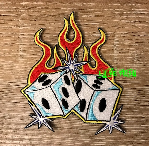 Flame Dice And Card Tattoo