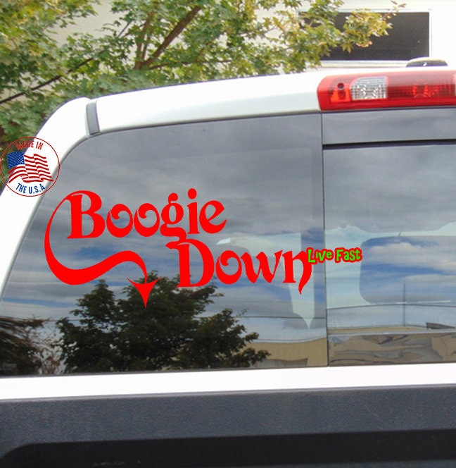 BOOGIE DOWN DECAL Sticker Vinyl Custom Van Vanner Vintage Retro 70s ...