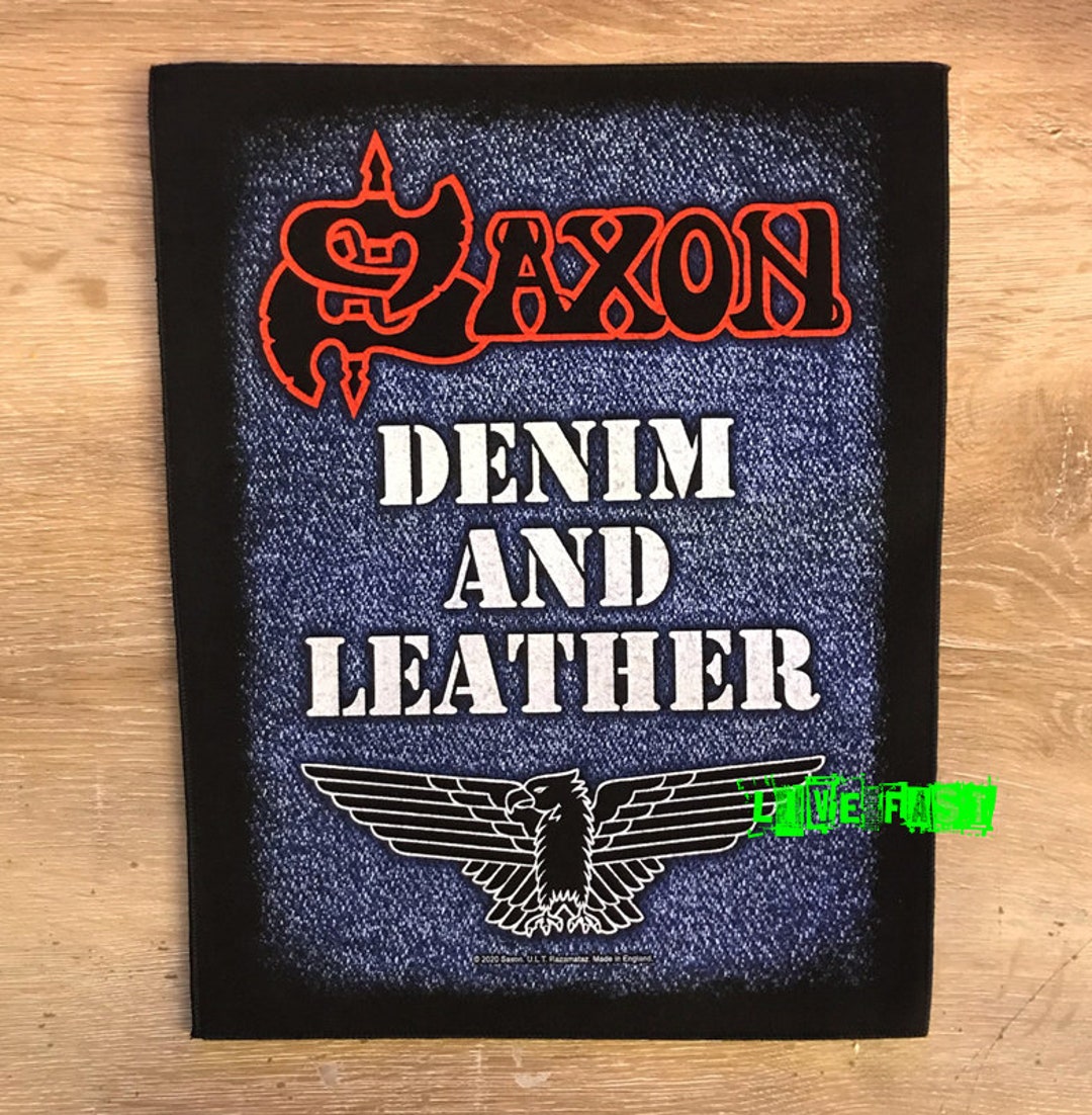 Saxon Denim and Leather Back Patch - Officially Licensed XL - Etsy