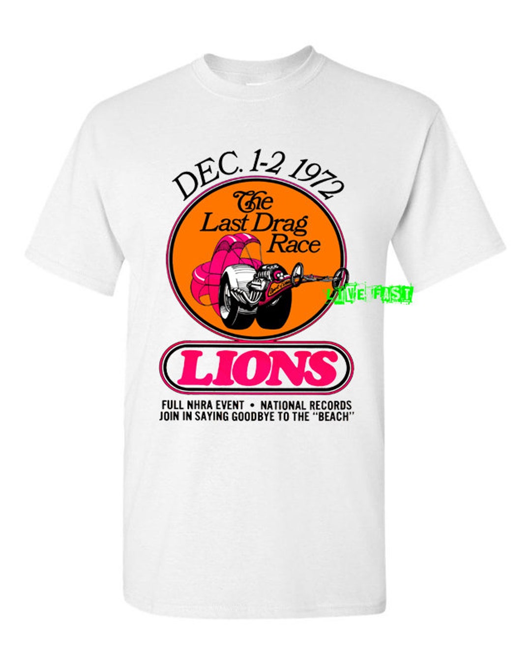 DRAG RACING T Shirt Vintage Retro Drag Strip Dragster Hot Rod Muscle ...