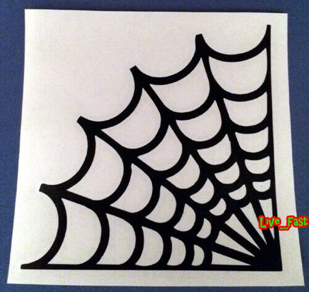 SPIDER WEB DECAL Sticker Vinyl Goth Gothic Psychobilly Horror - Etsy