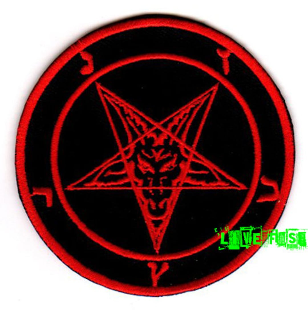 BAPHOMET PENTAGRAM PATCH 666 Satanism Black Metal Goth Witchcraft ...