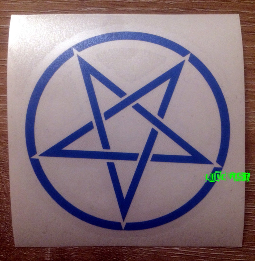 PENTAGRAM VINYL DECAL Sticker Anton Lavey Satan Black Metal Witchcraft ...