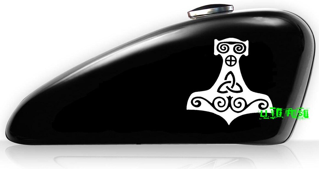 Thor's Hammer Decal: Mjolnir, Asatru, Norse Pagan Vinyl Sticker - Etsy