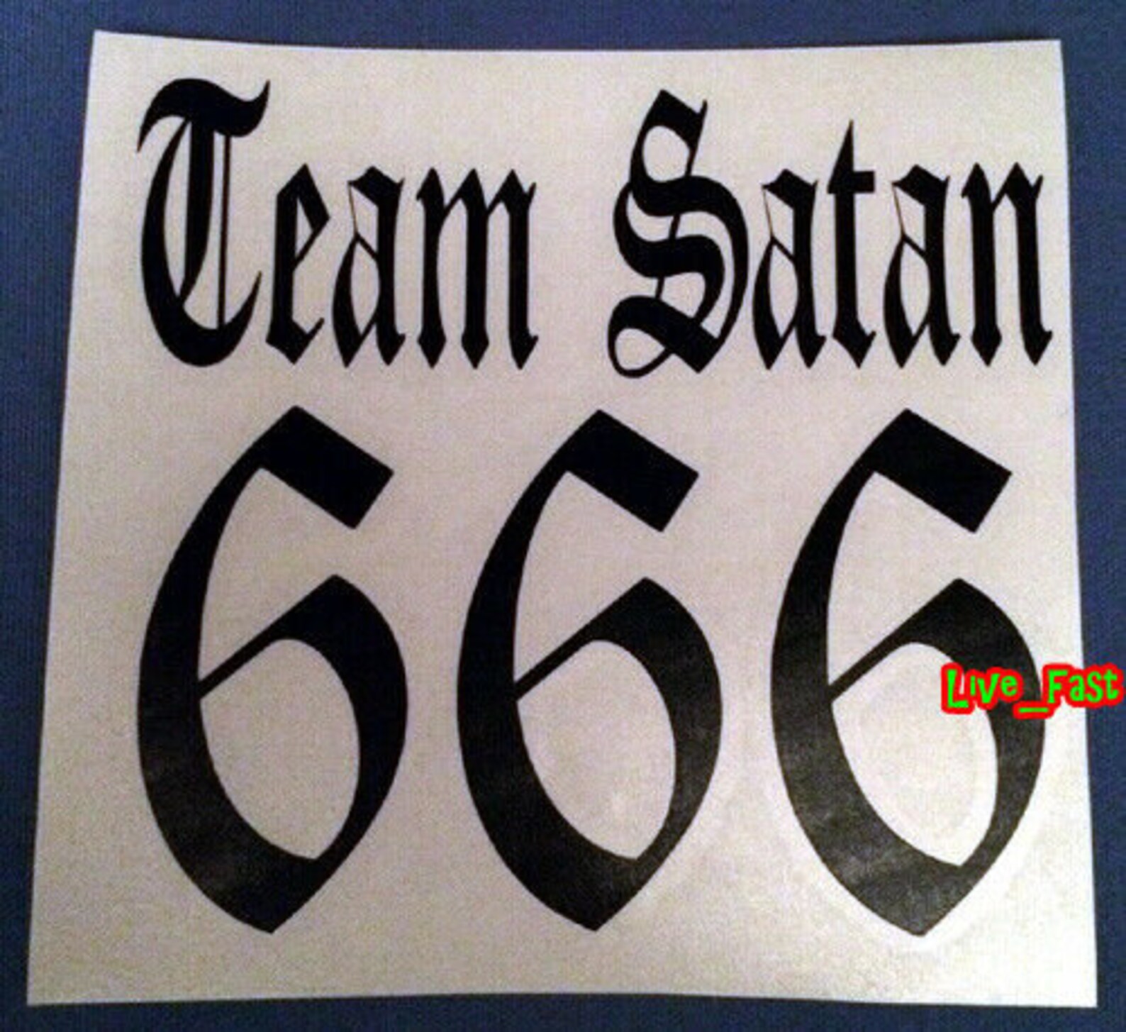 TEAM SATAN 666 STICKER Decal Vinyl Black Death Metal Goth - Etsy