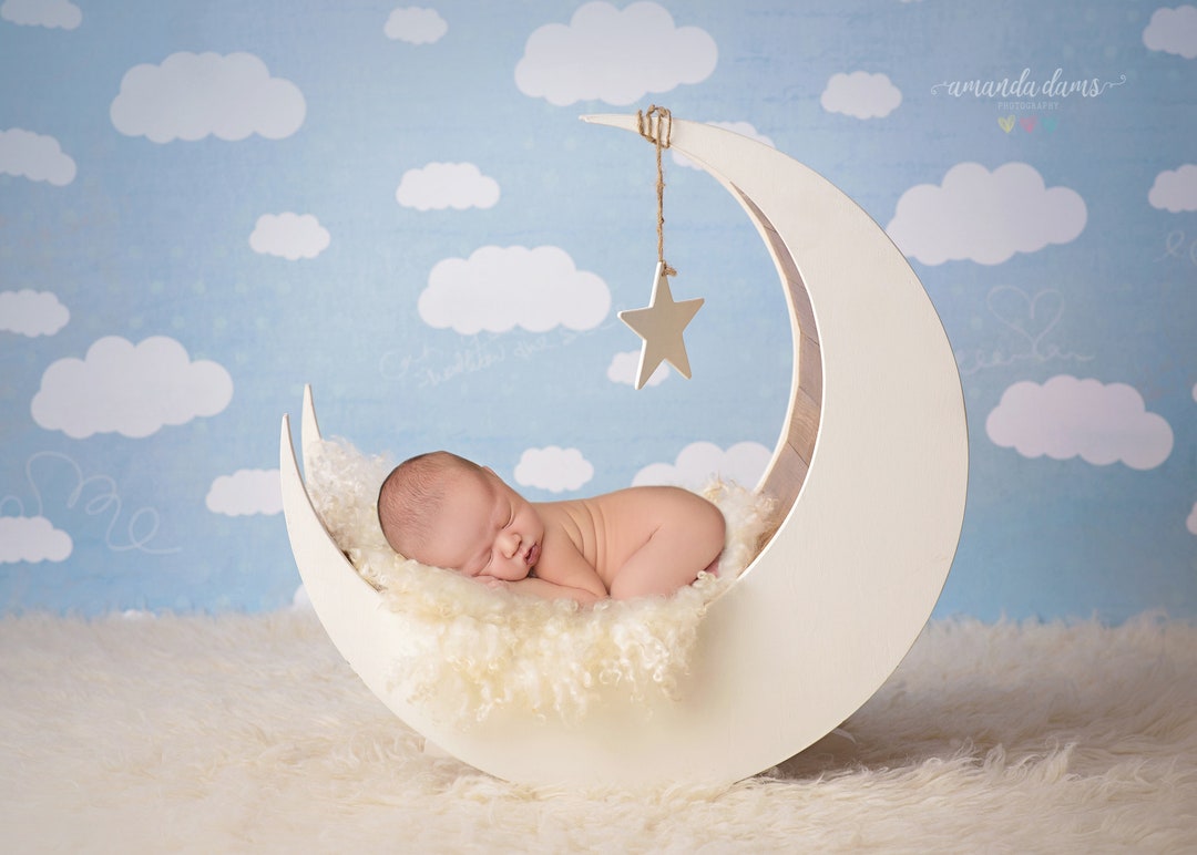 Adorable Photography Backdrop, Moon Digital Backdrop, Digital ...