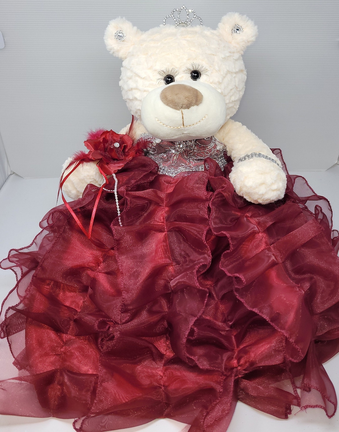 20 Sweet 16 Teddy Bear With Dress Plain Ruffle All ARC16831A - Etsy ...