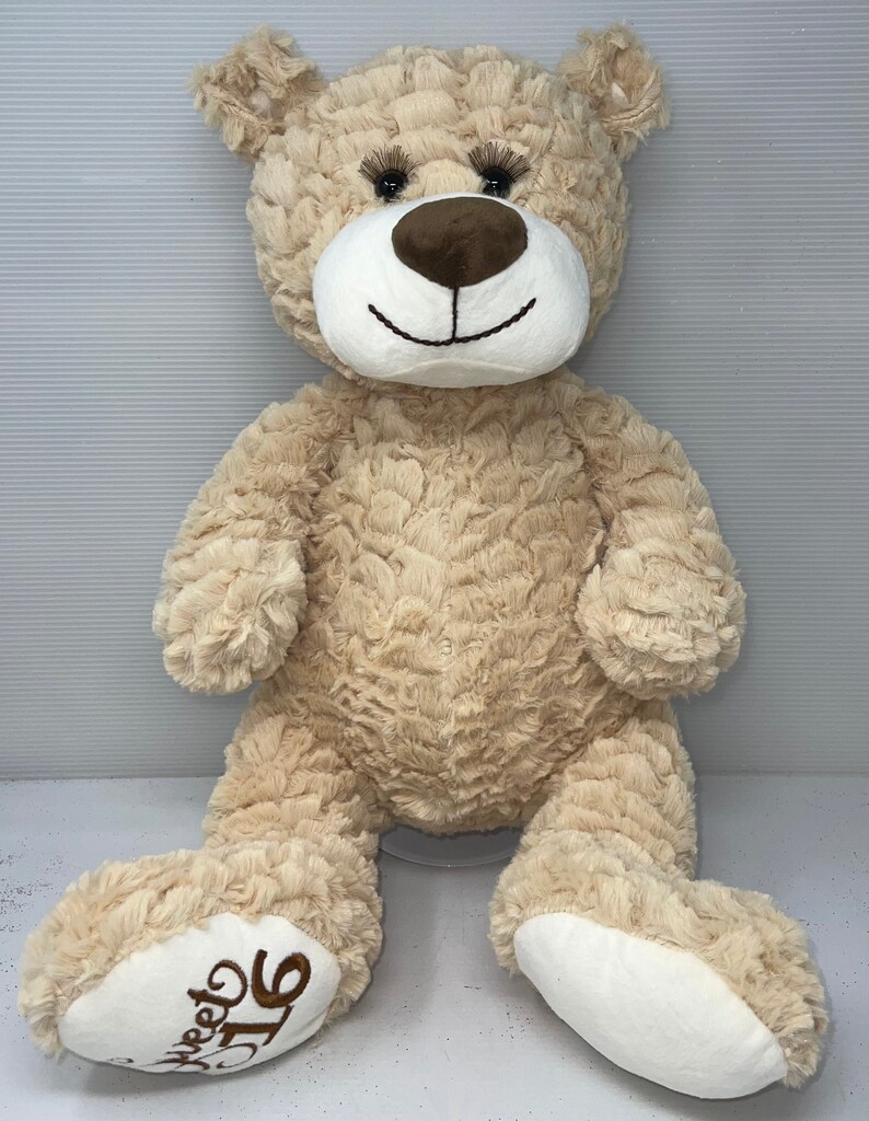 20" Sweet 16 Embroidered Last Teddy Bear - Etsy