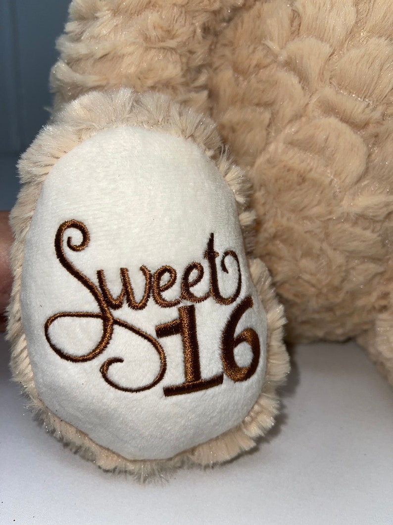20 Sweet 16 Embroidered Last Teddy Bear - Etsy