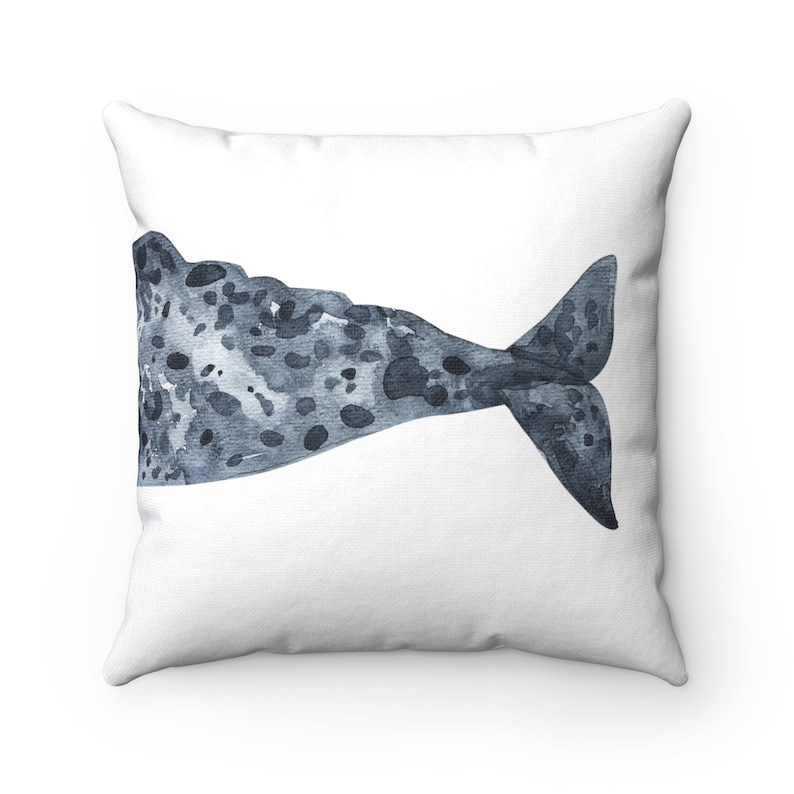 Gray Whale Throw Pillow - Etsy