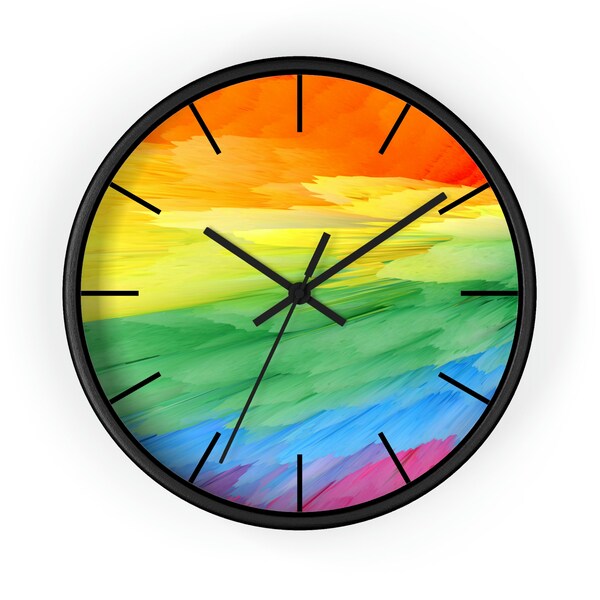 Rainbow Wall Clock - Etsy