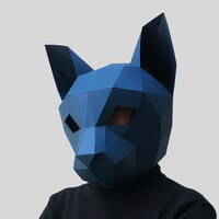 3D Geometric Rat Mask: Papercraft PDF Template - Etsy