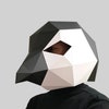 Crow Mask Template - Paper Mask, Papercraft Mask, Masks, 3d Mask, Low ...